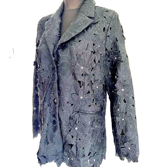 berek | Jackets & Coats | Nwt Berek Floral Lace Jacket Peekaboo 3d ...